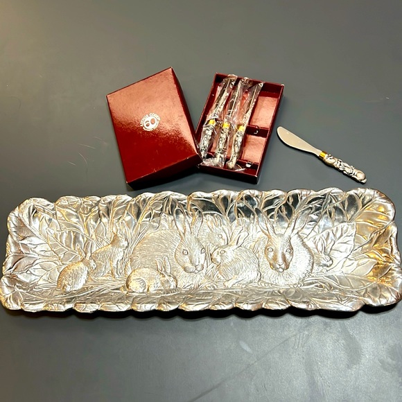 Arthur Court | Kitchen | Euc Arthur Court Silver Oblong Bunny Serving ...